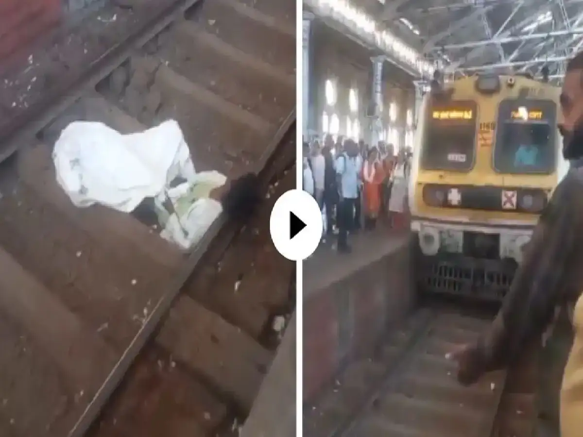 Video: A drunk man fell asleep on the railway track, a train approached ...