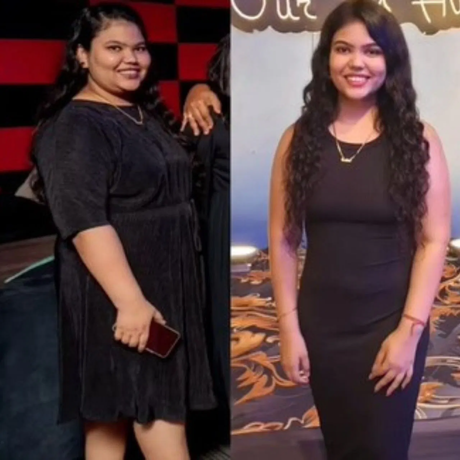 The girl lost 30 kgs of weight without going to the gym, just included ...